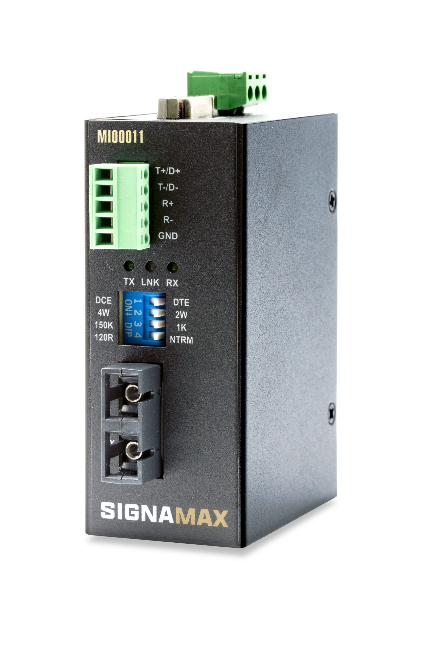 Industrial RS-232/422/485 to Multimode Fiber Media Converter - Signamax